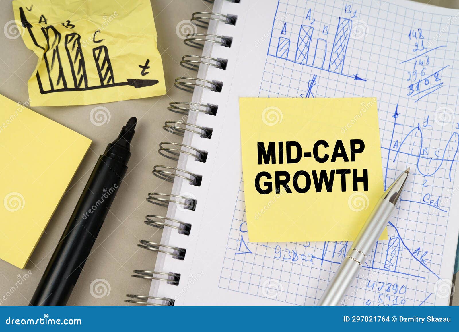 On the Table There is a Notepad with Notes and Sticky Notes with the ...