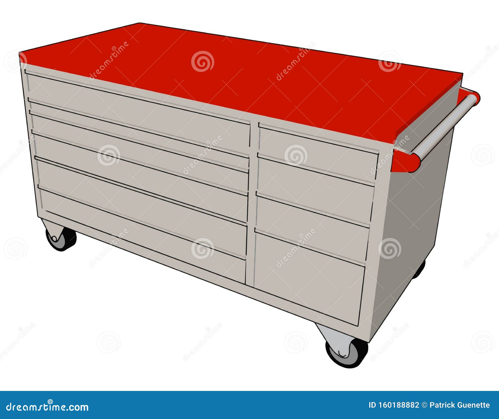 Table with Tools, Illustration, Vector Stock Vector - Illustration of ...