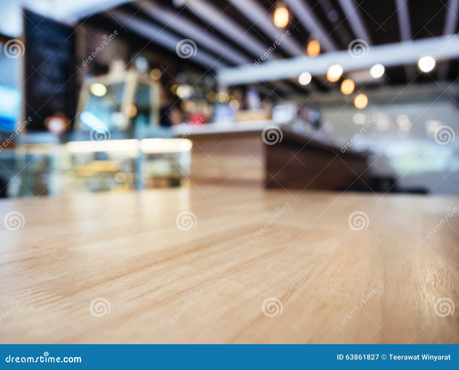 Table Top Blur Bar Counter Restaurant Cafe Background Stock Image ...