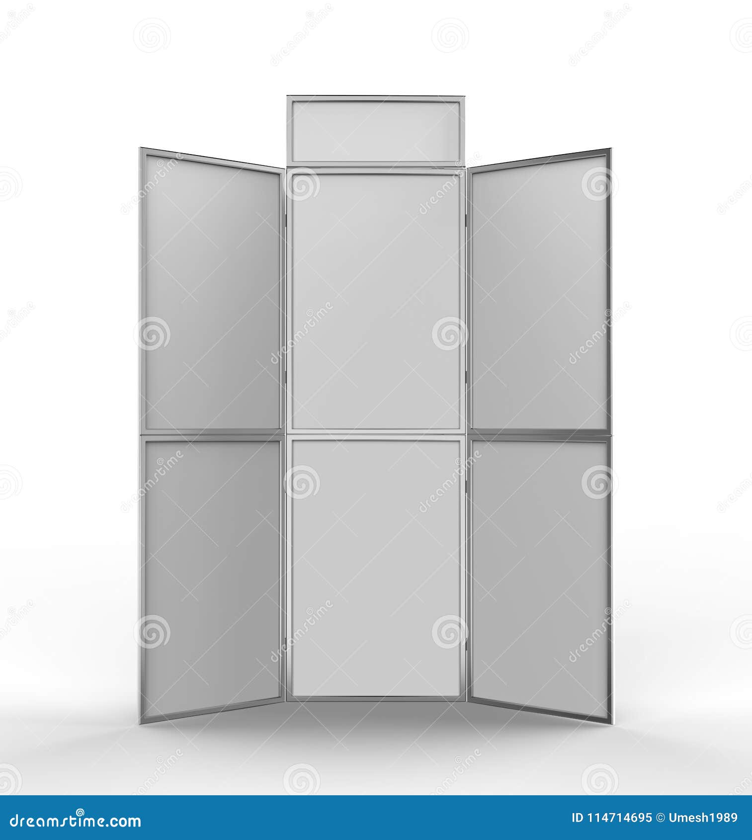 Table Top Folding Display Board for Trade Show. 3d Render Illustration ...