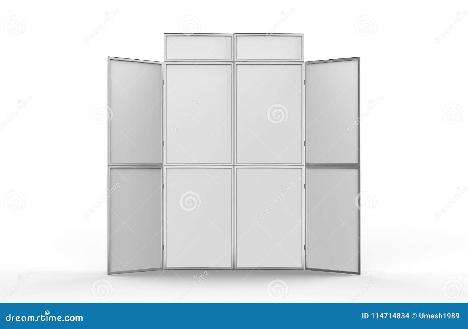 Table Top Folding Display Board for Trade Show. 3d Render Illustration ...