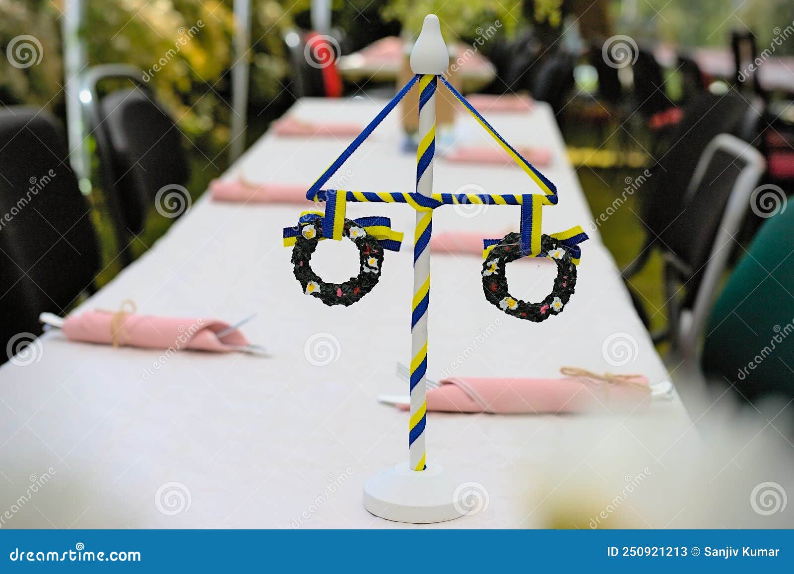 Maypole is Swedish Midsummer in Sweden Stock Image - Image of home ...