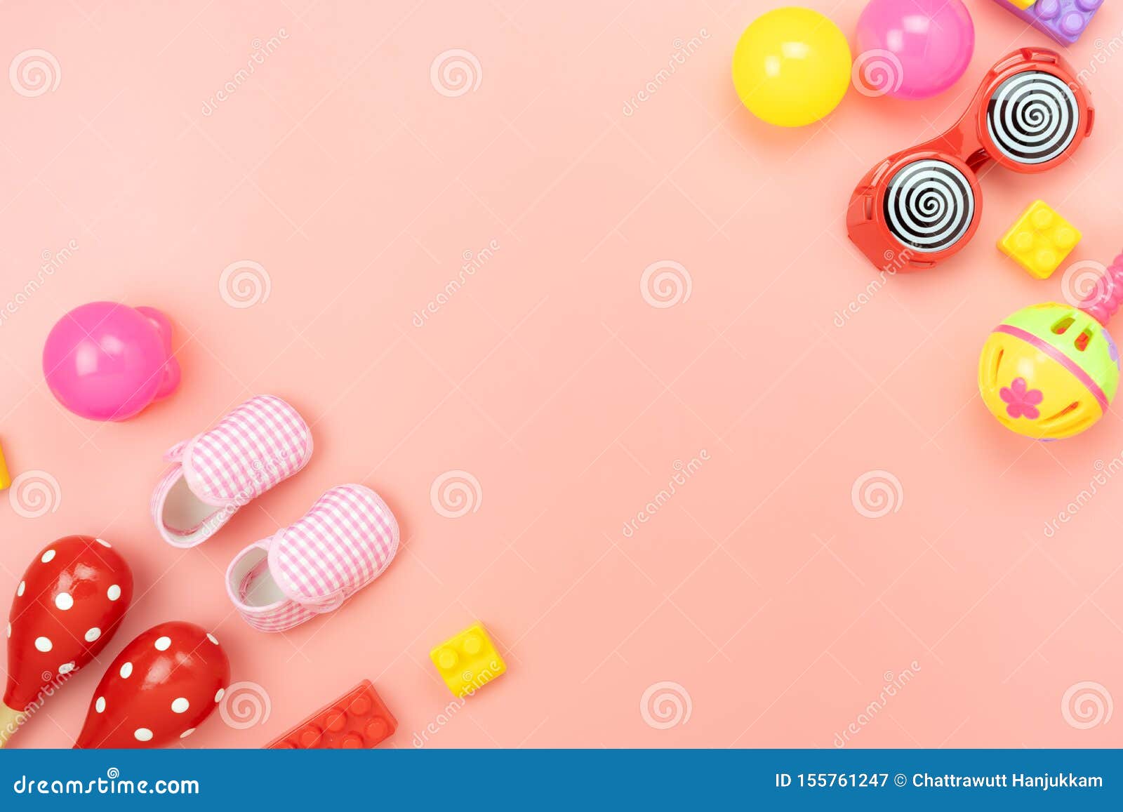 Table Top View Decoration Kid Toys for Develop Background Concept ...