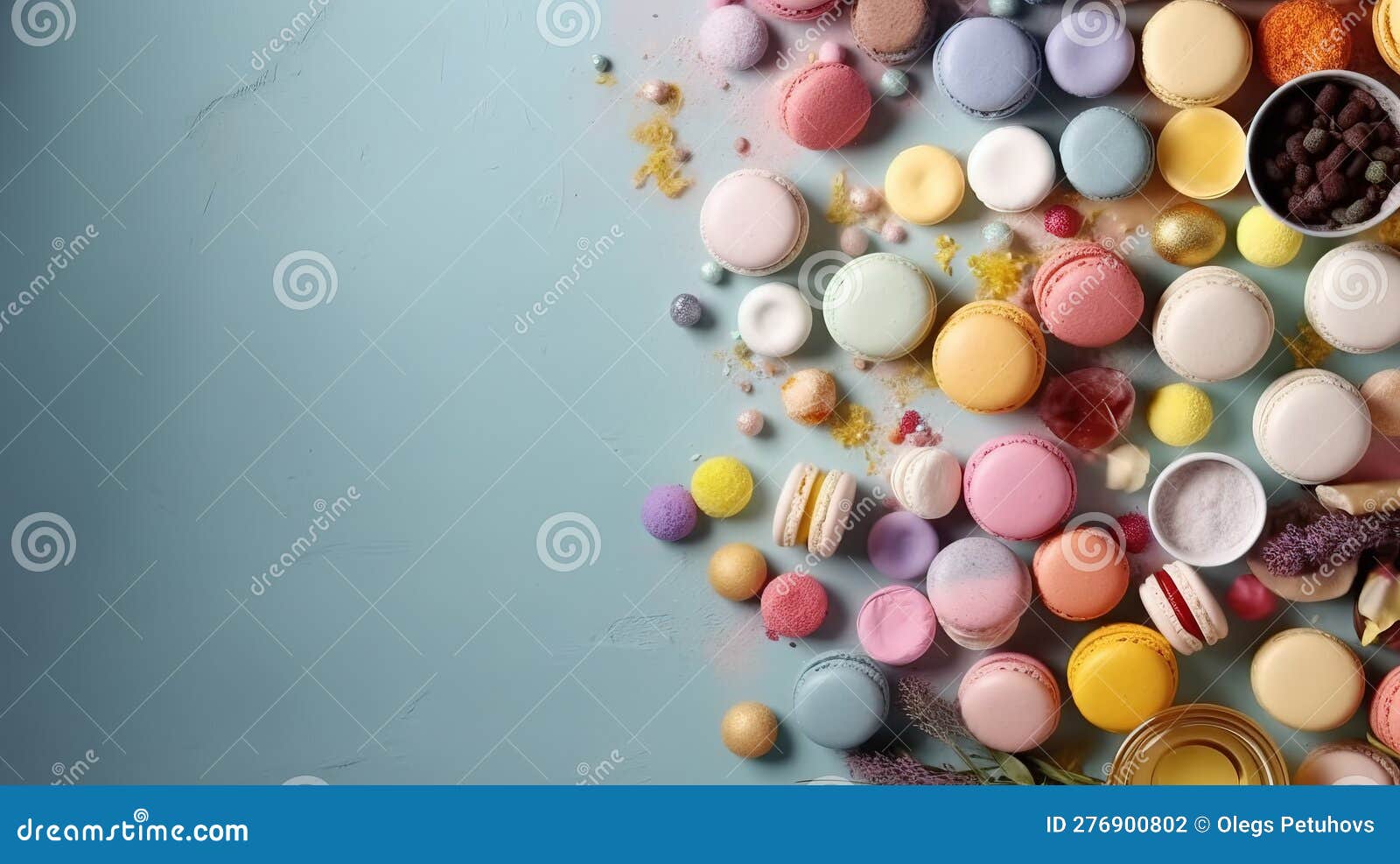 A Table Topped with Lots of Different Colored Macaroni and Cheese Stock ...