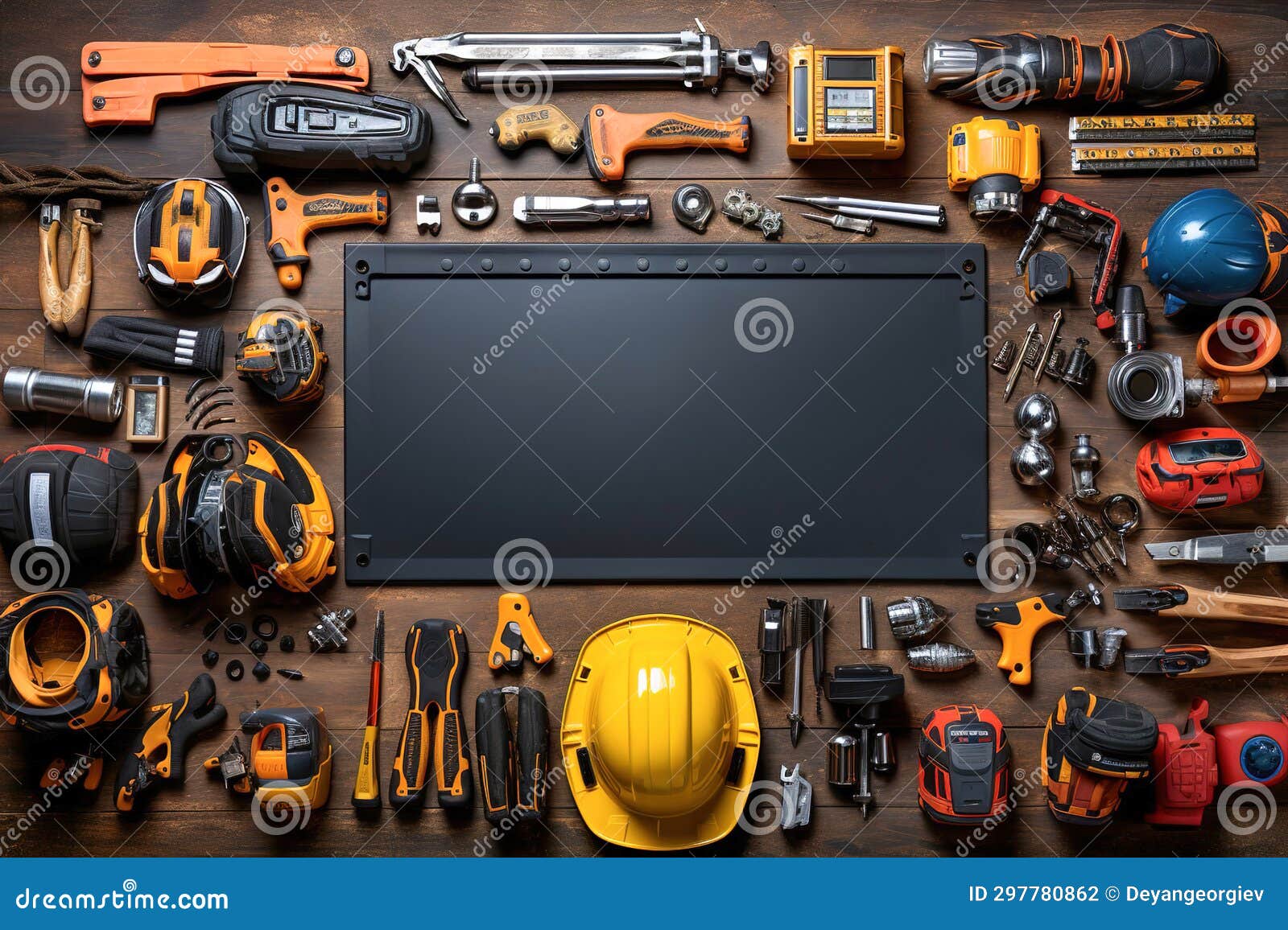 A Table Topped with Lots of Different Tools and Instruments. Copy Empty ...