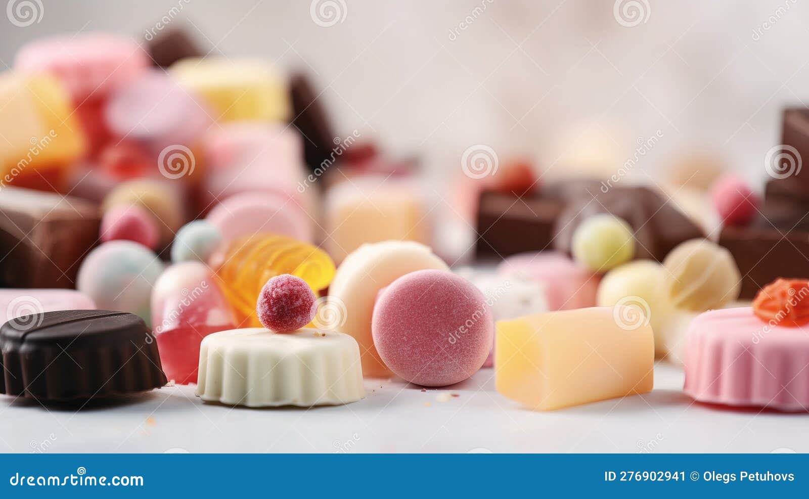 A Table Topped with Lots of Different Types of Candies Stock ...
