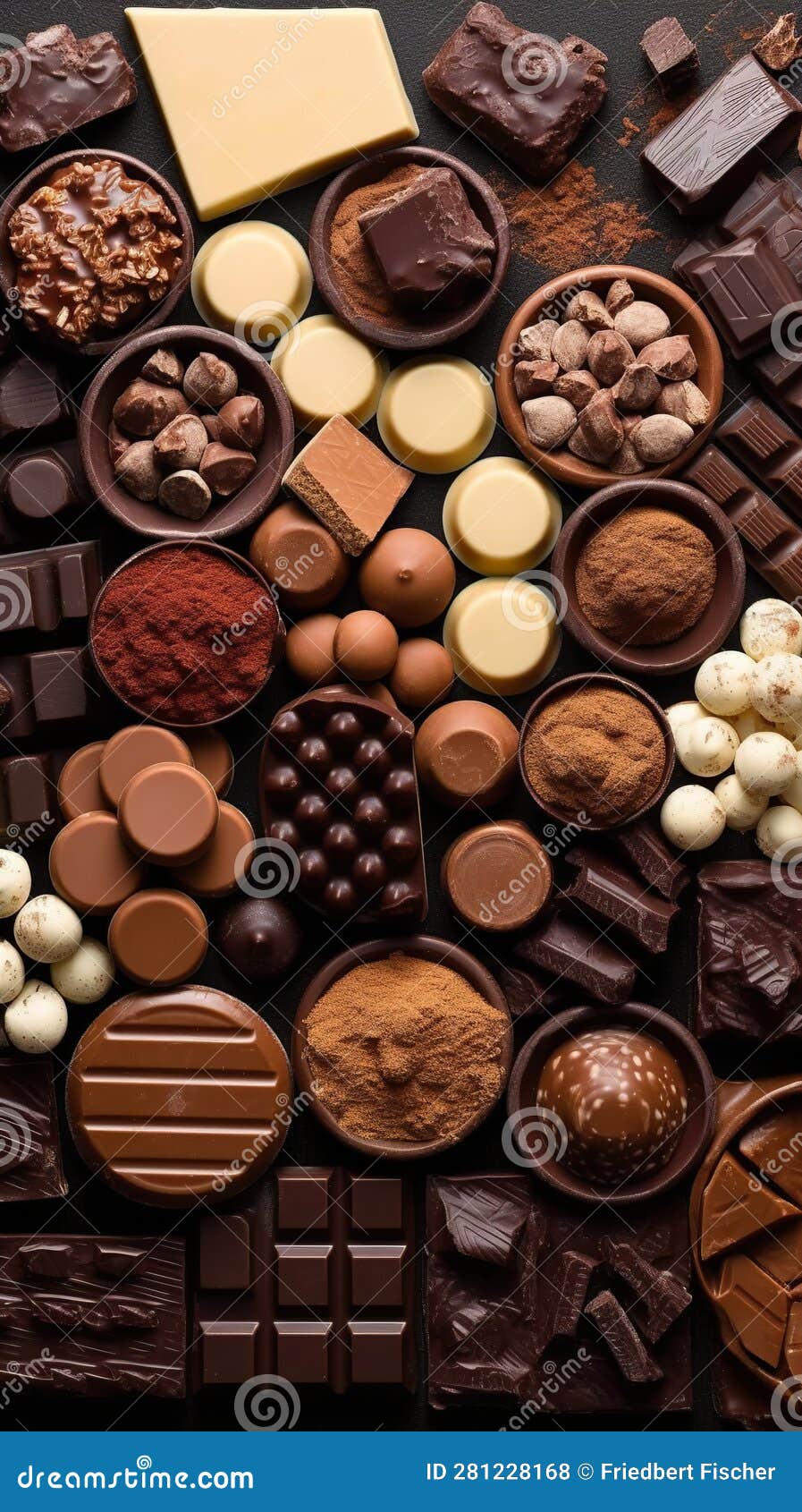 A Table Topped with Lots of Different Types of Chocolate. Generative AI ...