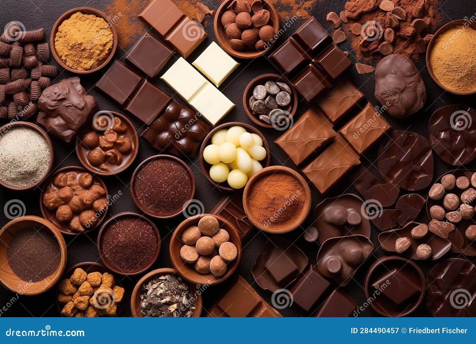 A Table Topped with Lots of Different Types of Chocolate. Generative AI ...