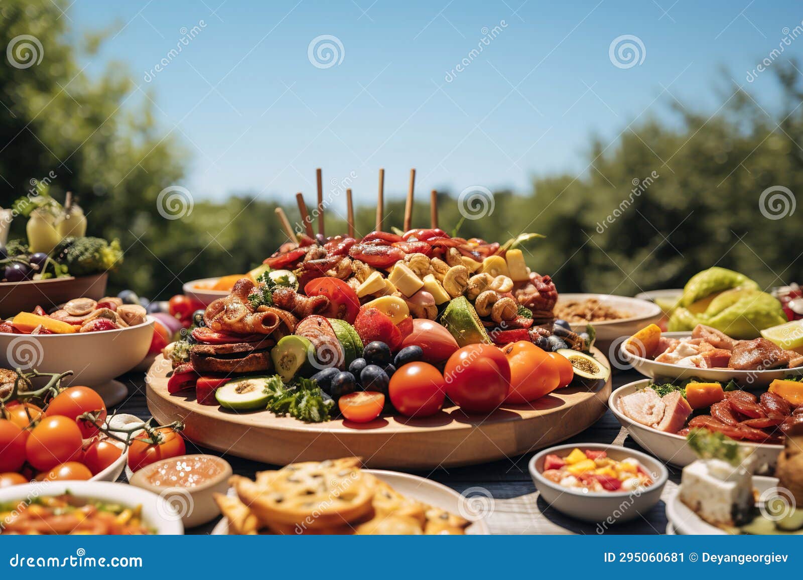 A Table Topped With Lots Of Different Types Of Food Stock Image ... A Table Topped With Lots Of Different Types Of Food Stock Image ...