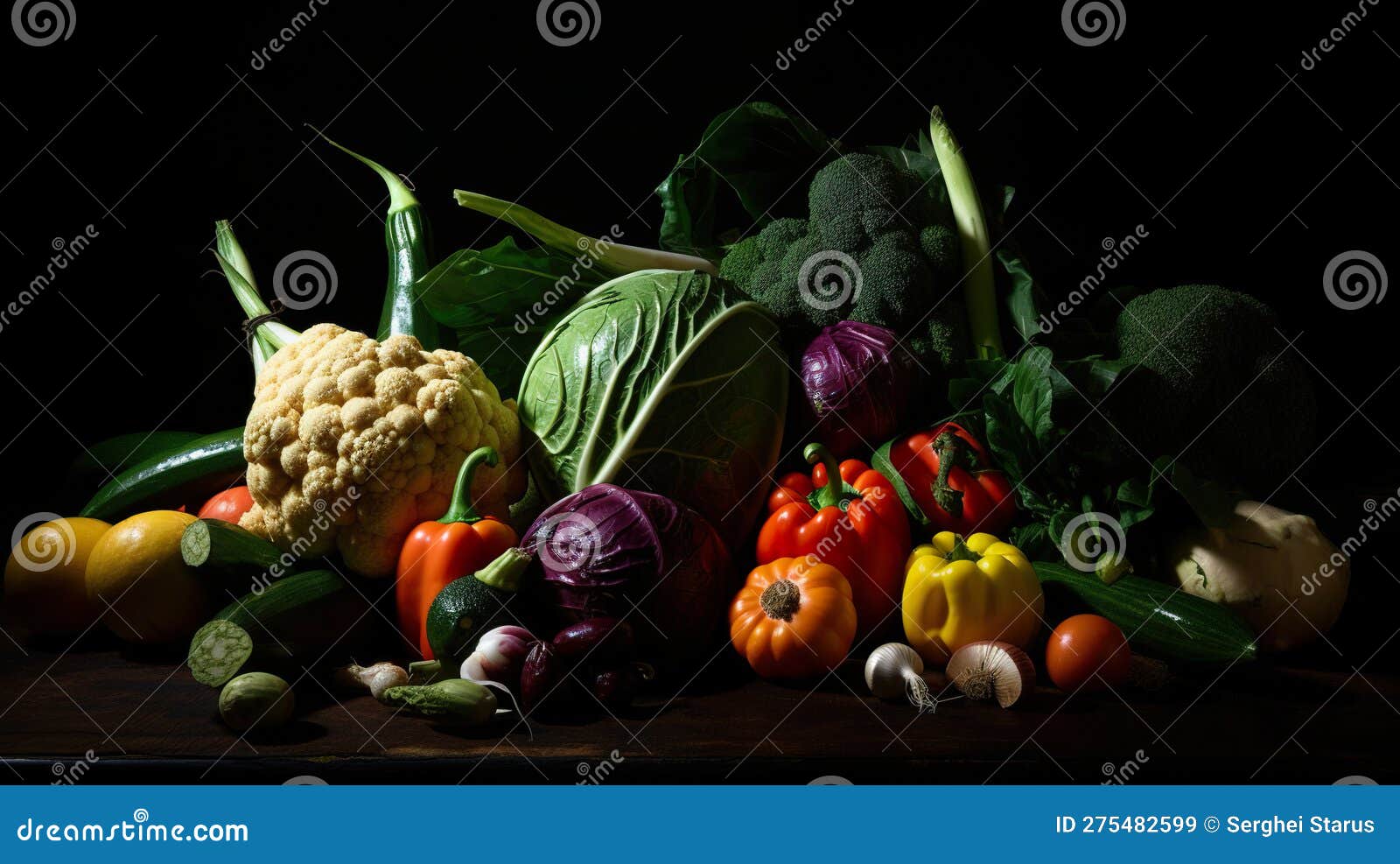 A Table Topped with Lots of Different Types of Vegetables. AI ... A Table Topped with Lots of Different Types of Vegetables. AI ...