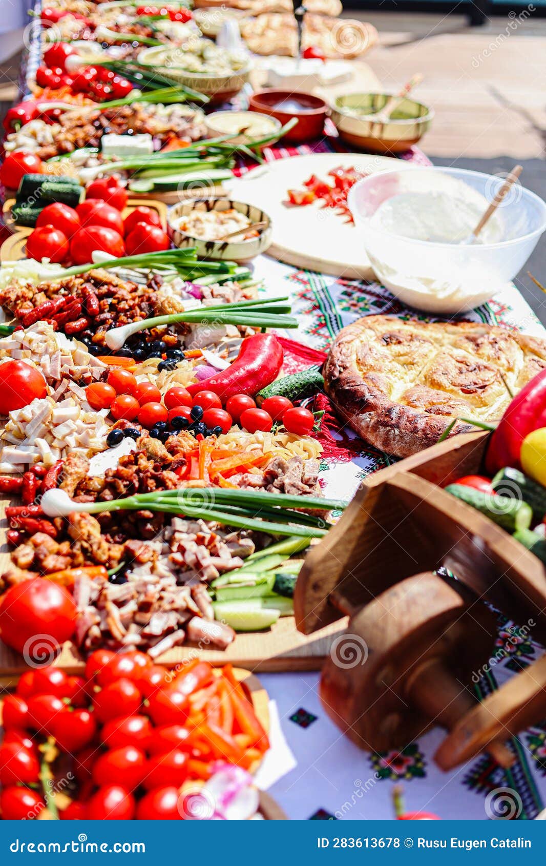 Traditional Dishes On Table, Traditional Ramadan Food Buffet. Stock ...