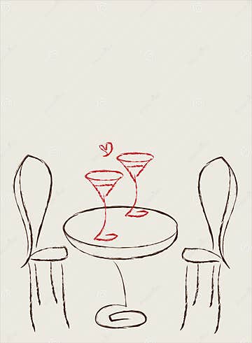 Table for two stock vector. Illustration of invitation - 7601005