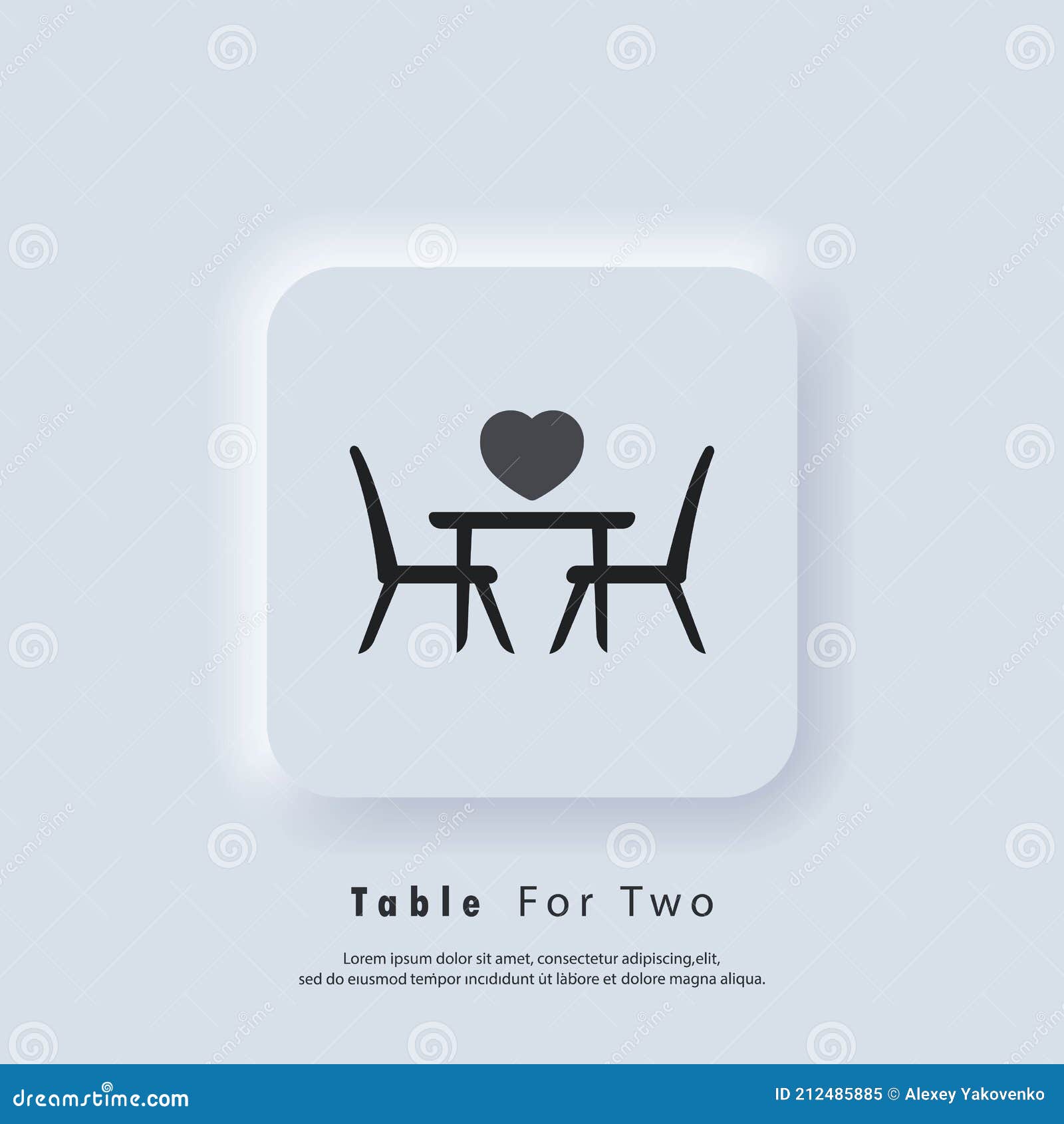 Table for Two. Table and Chairs. Dining Table and Chairs for Two People ...