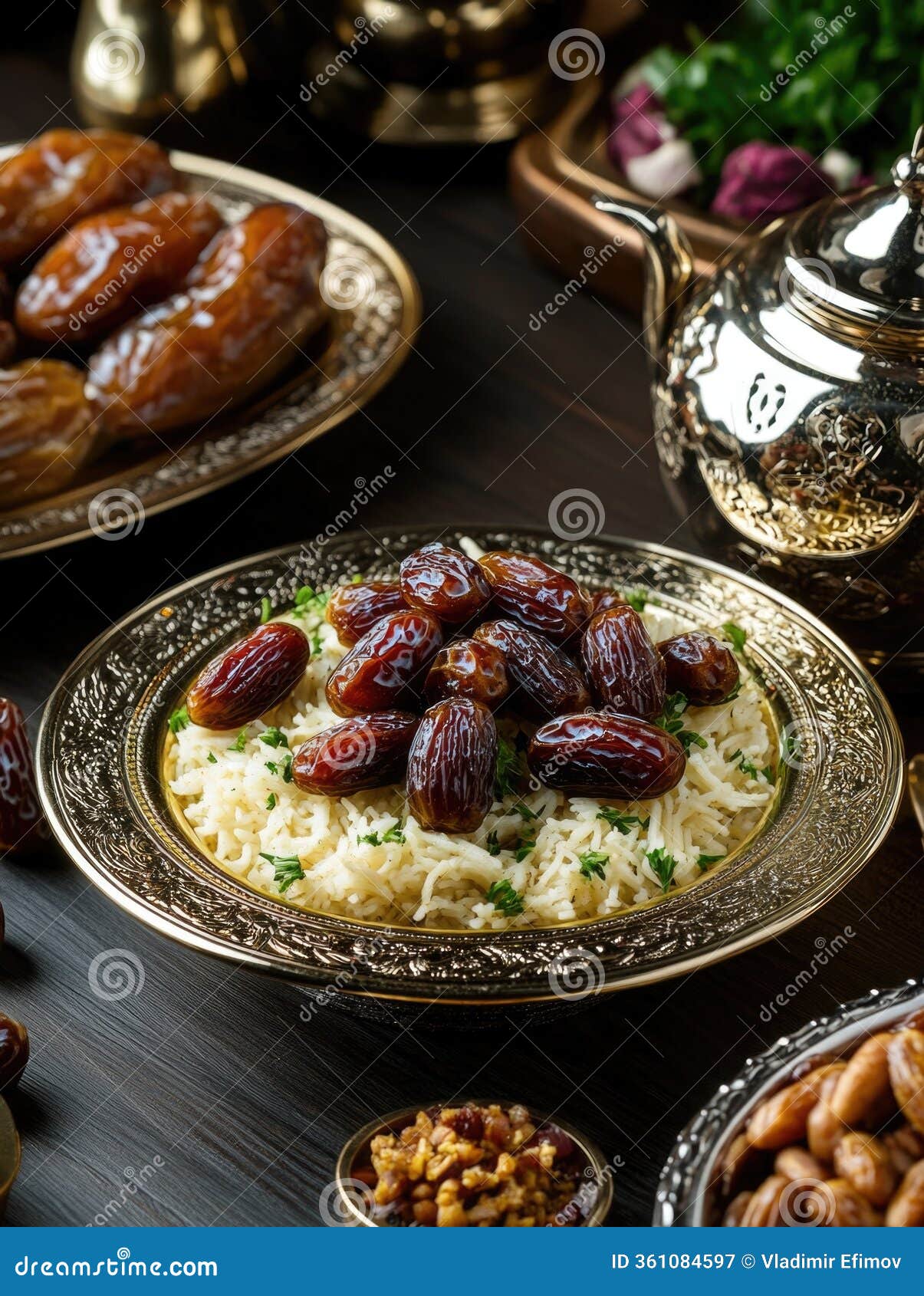 Sweet Treats from the Middle East Stock Image - Image of honey, platter ...