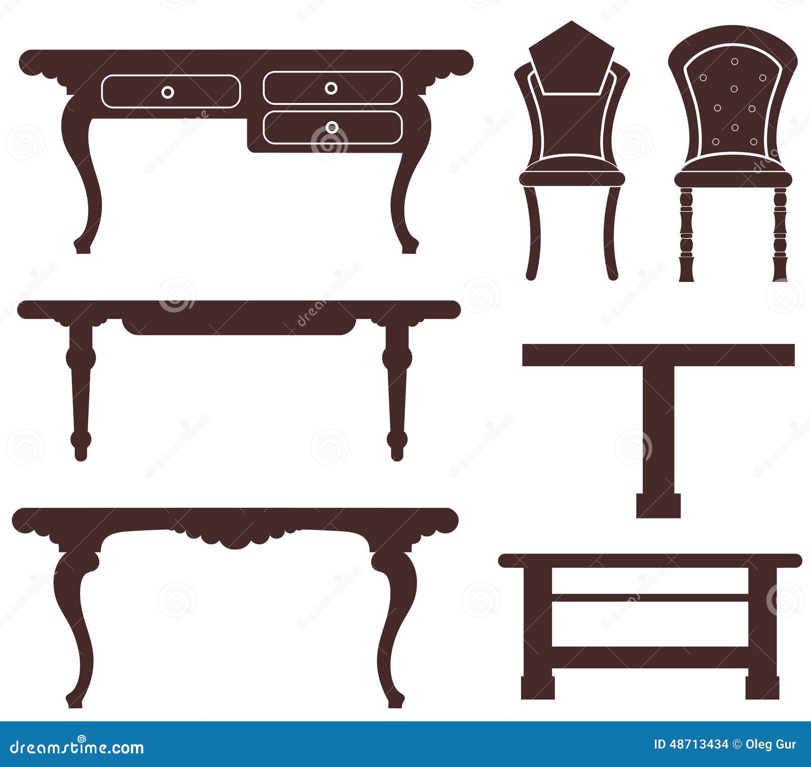 Table stock vector. Illustration of element, wood, symbol - 48713434
