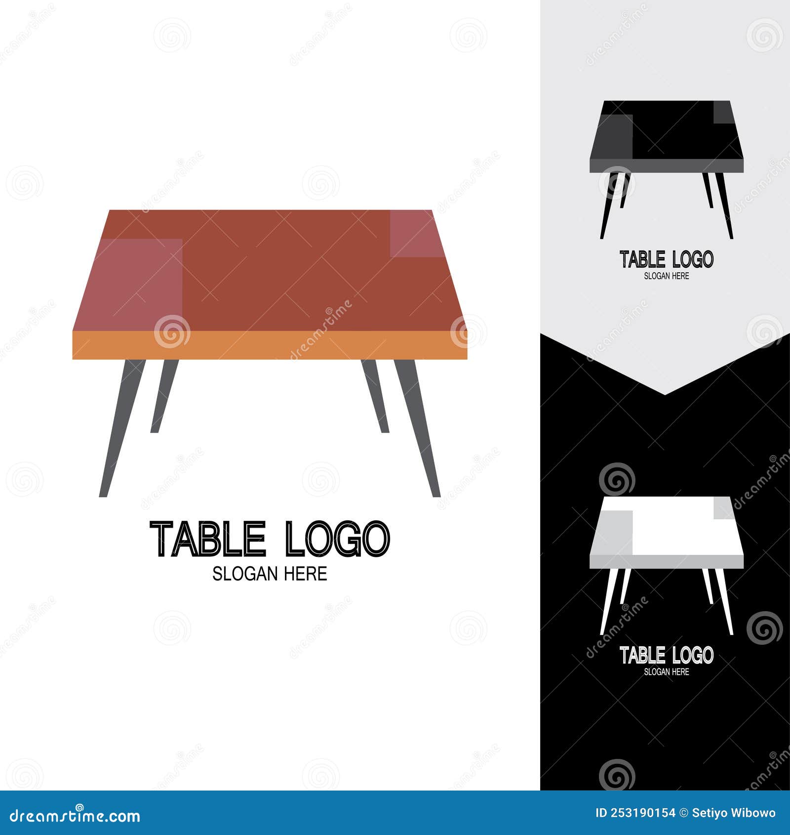 Table Vector Logo Icon Object Background Illustration Stock Vector ...