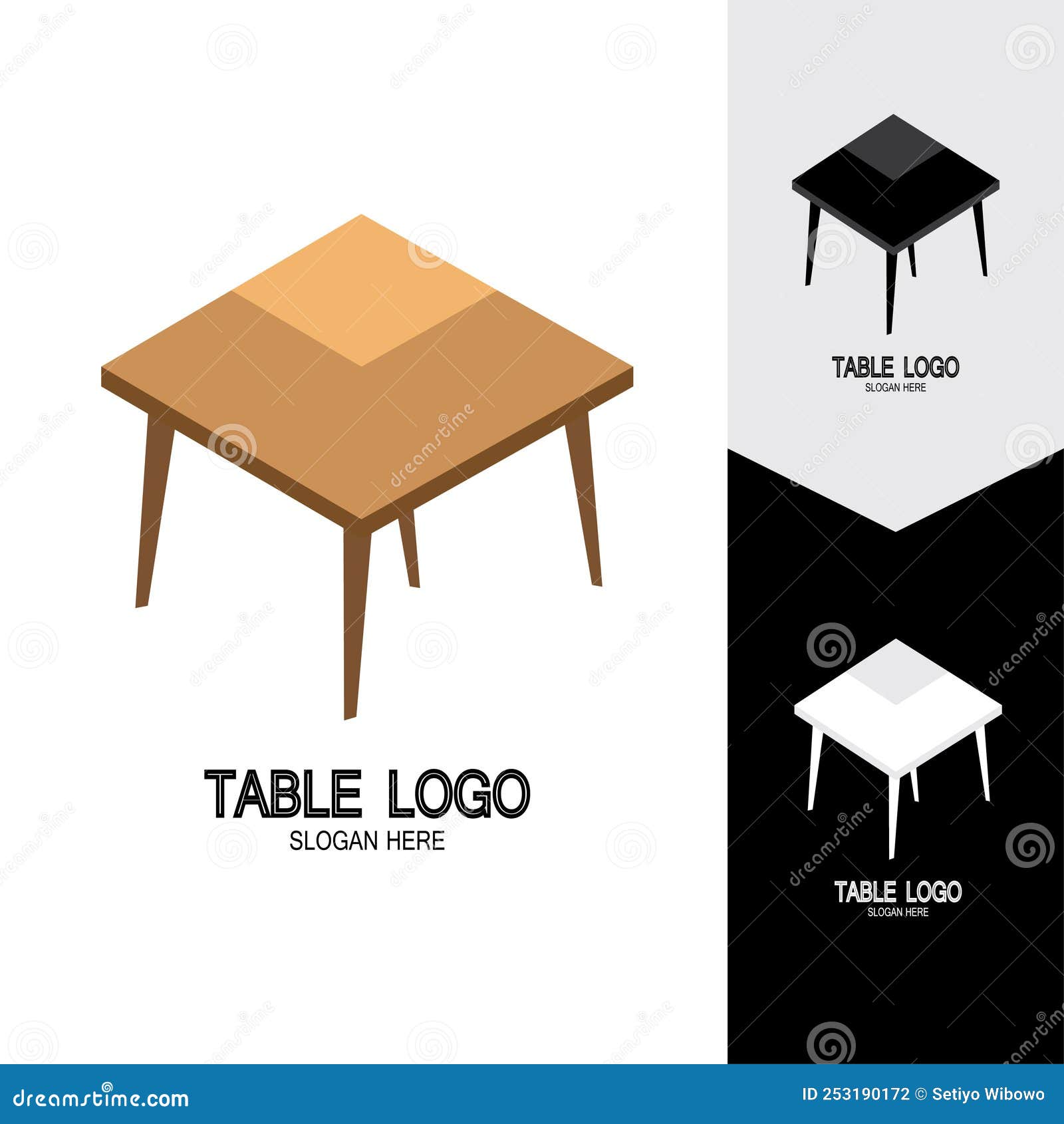 Table Vector Logo Icon Object Background Illustration Stock Vector ...