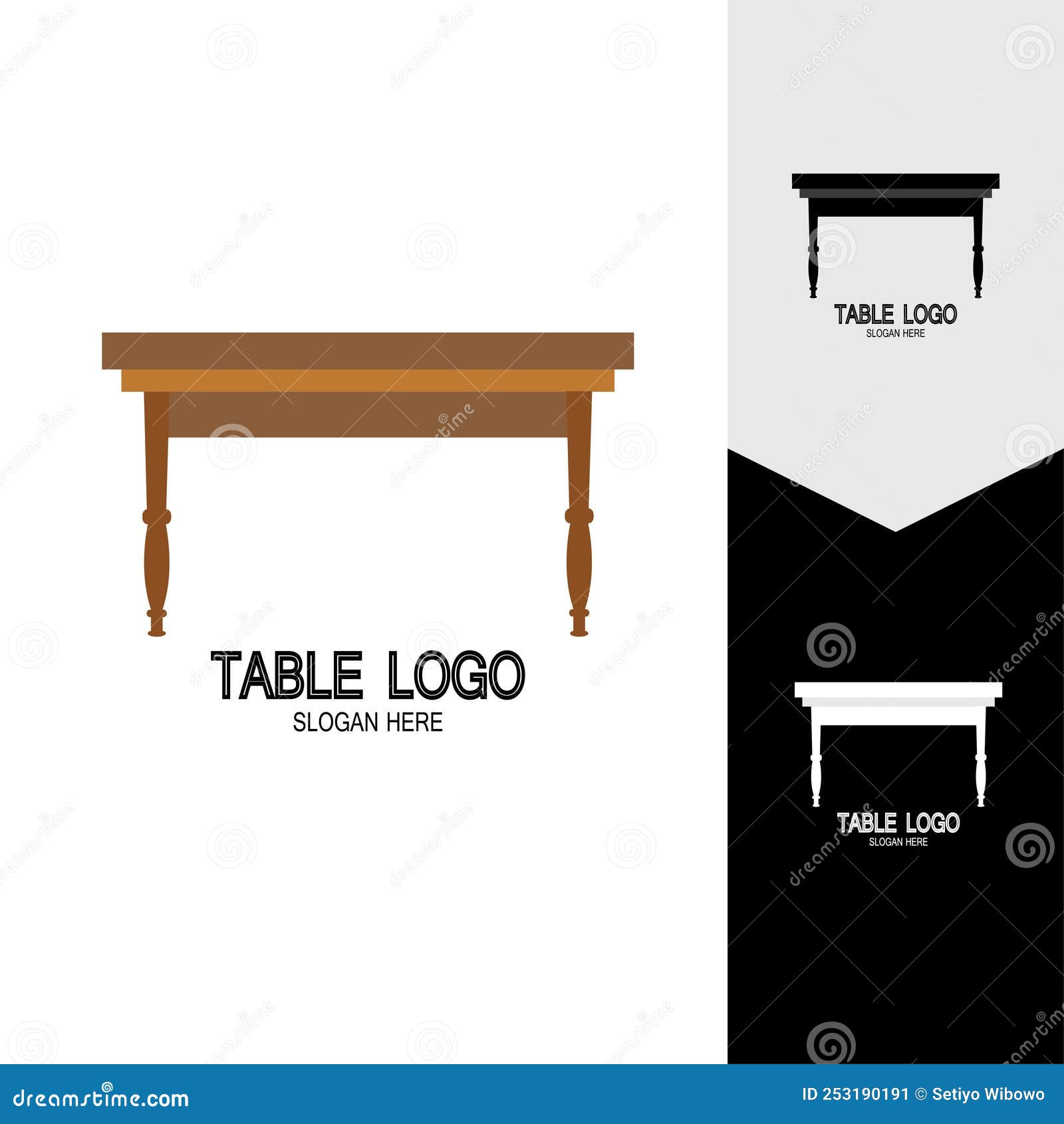 Table Vector Logo Icon Object Background Illustration Stock Vector ...