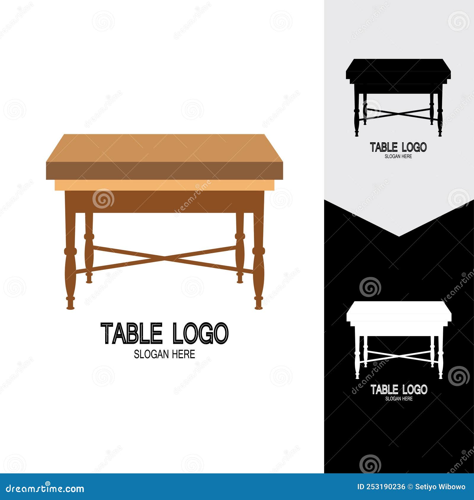 Table Vector Logo Icon Object Background Illustration Stock Vector ...