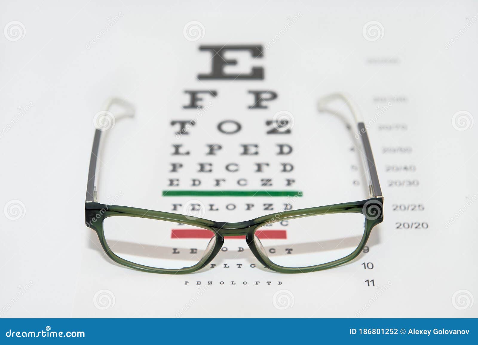Vision Check. Eye Chart Table For Visual Acuity Diagnostics, Royalty ...