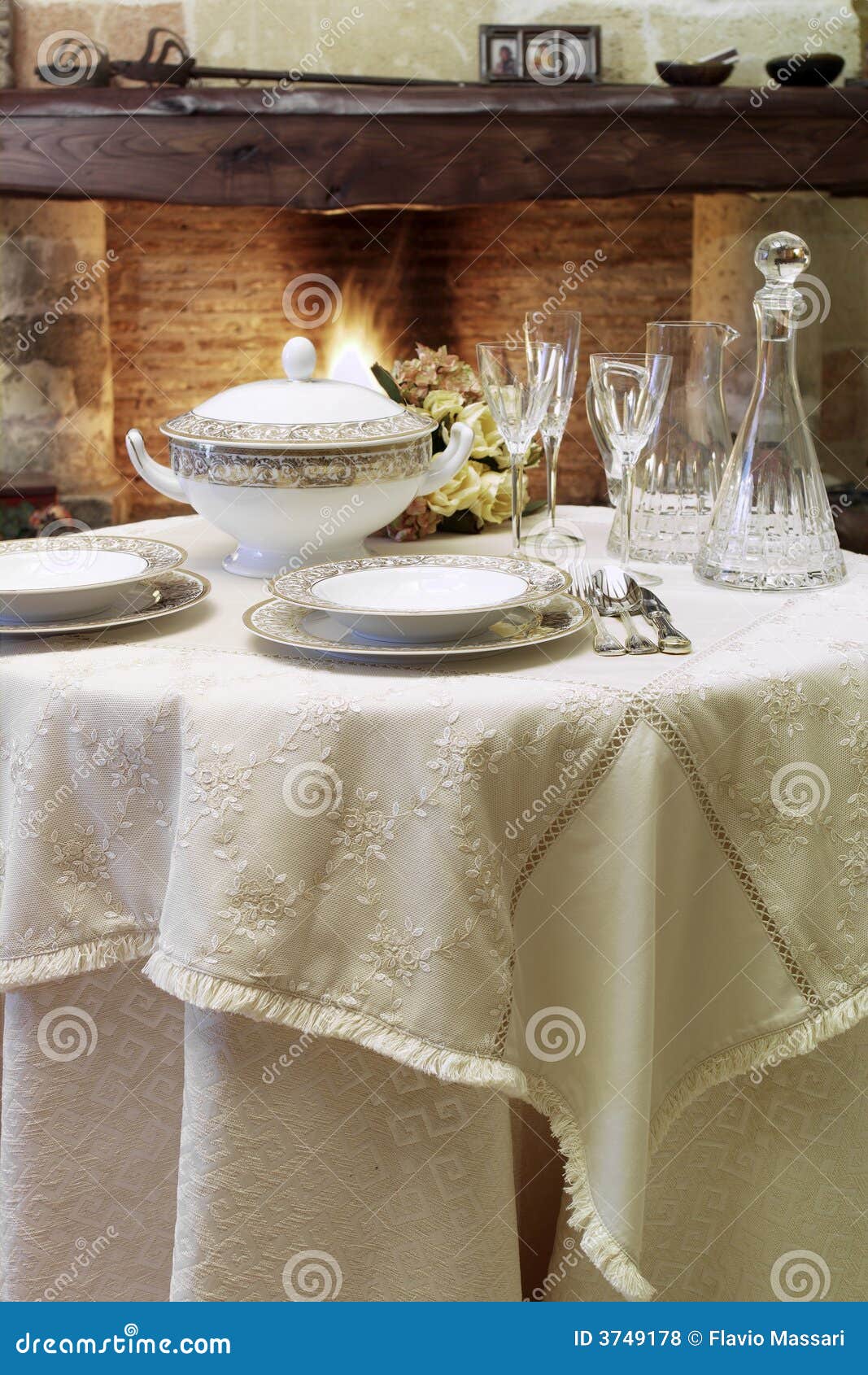 Table for warm dinner stock photo. Image of table, structure - 3749178