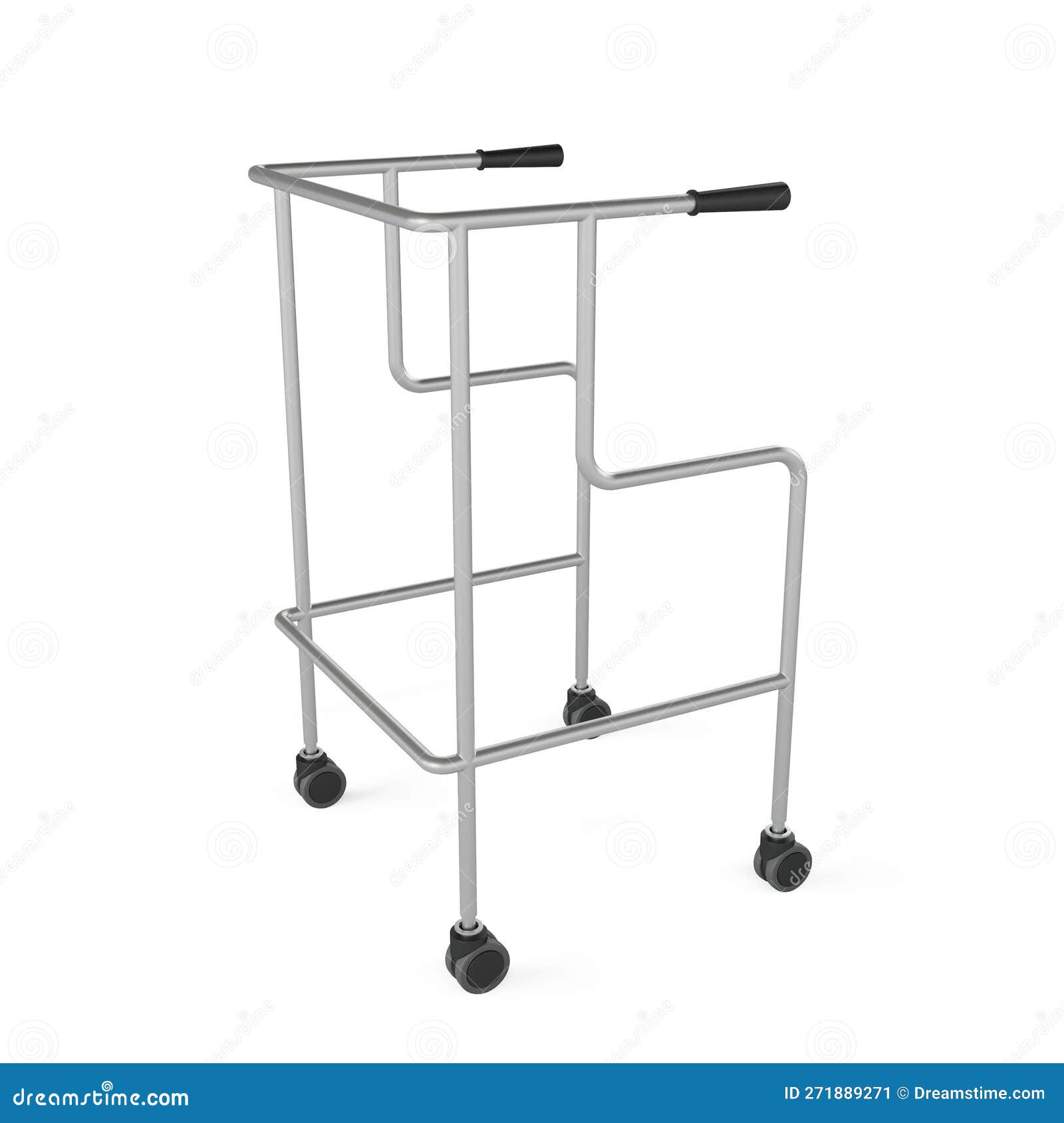 A Table with Wheels is Empty on the Floor in the Middle Stock Image ...