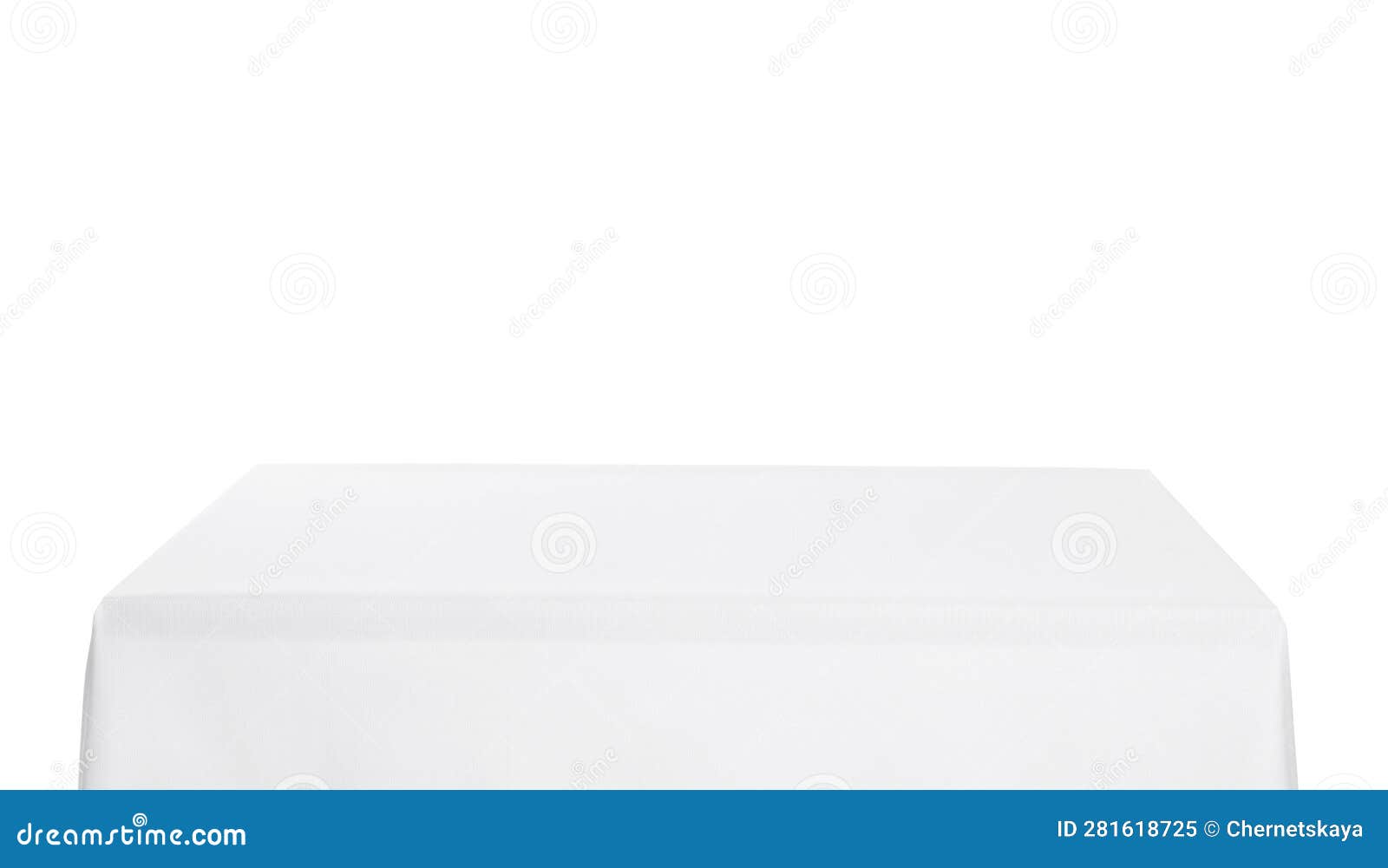 Table with White Tablecloth Isolated Stock Image - Image of fresh ...