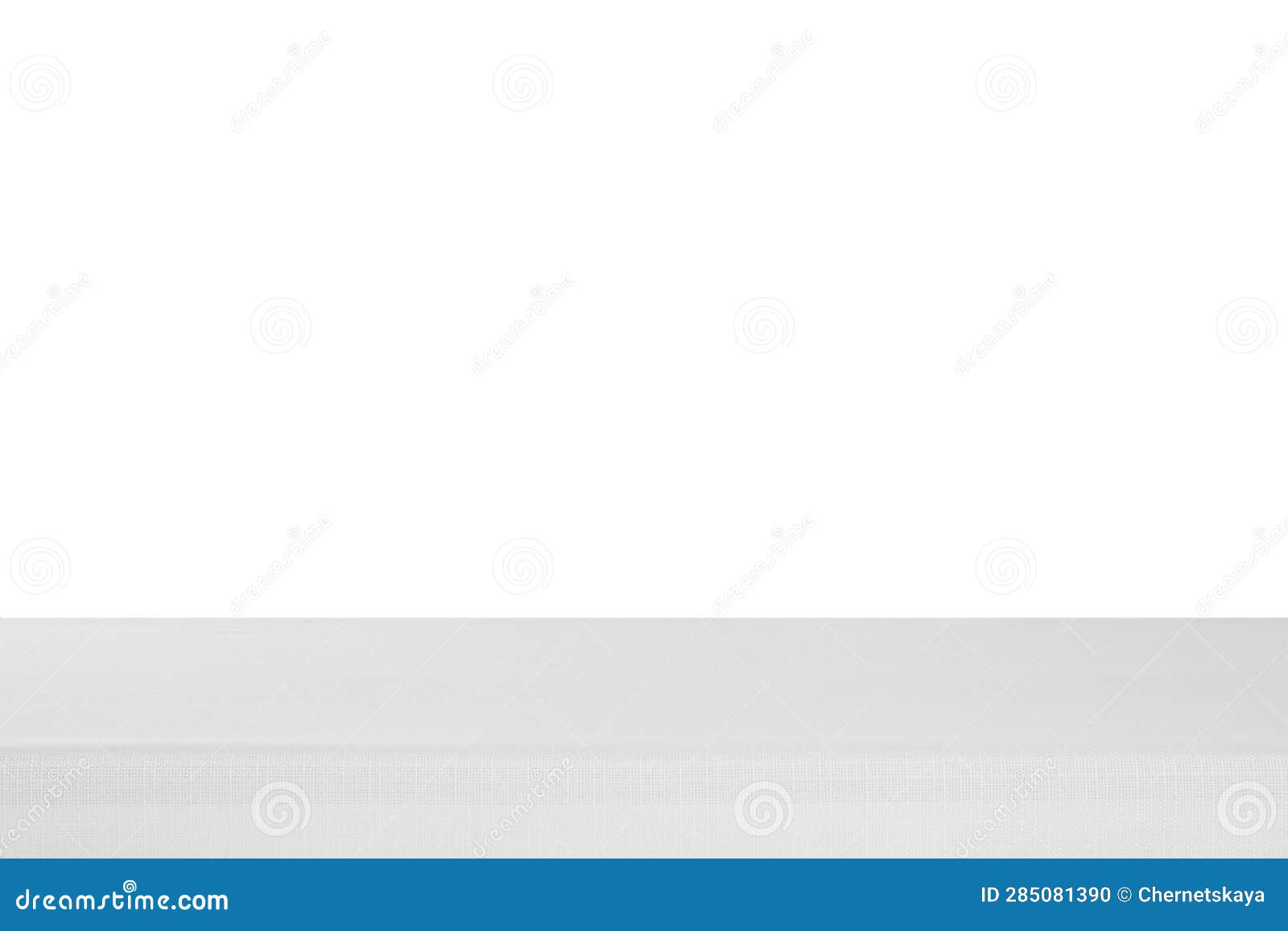 Table with White Tablecloth Isolated on White Stock Photo - Image of ...