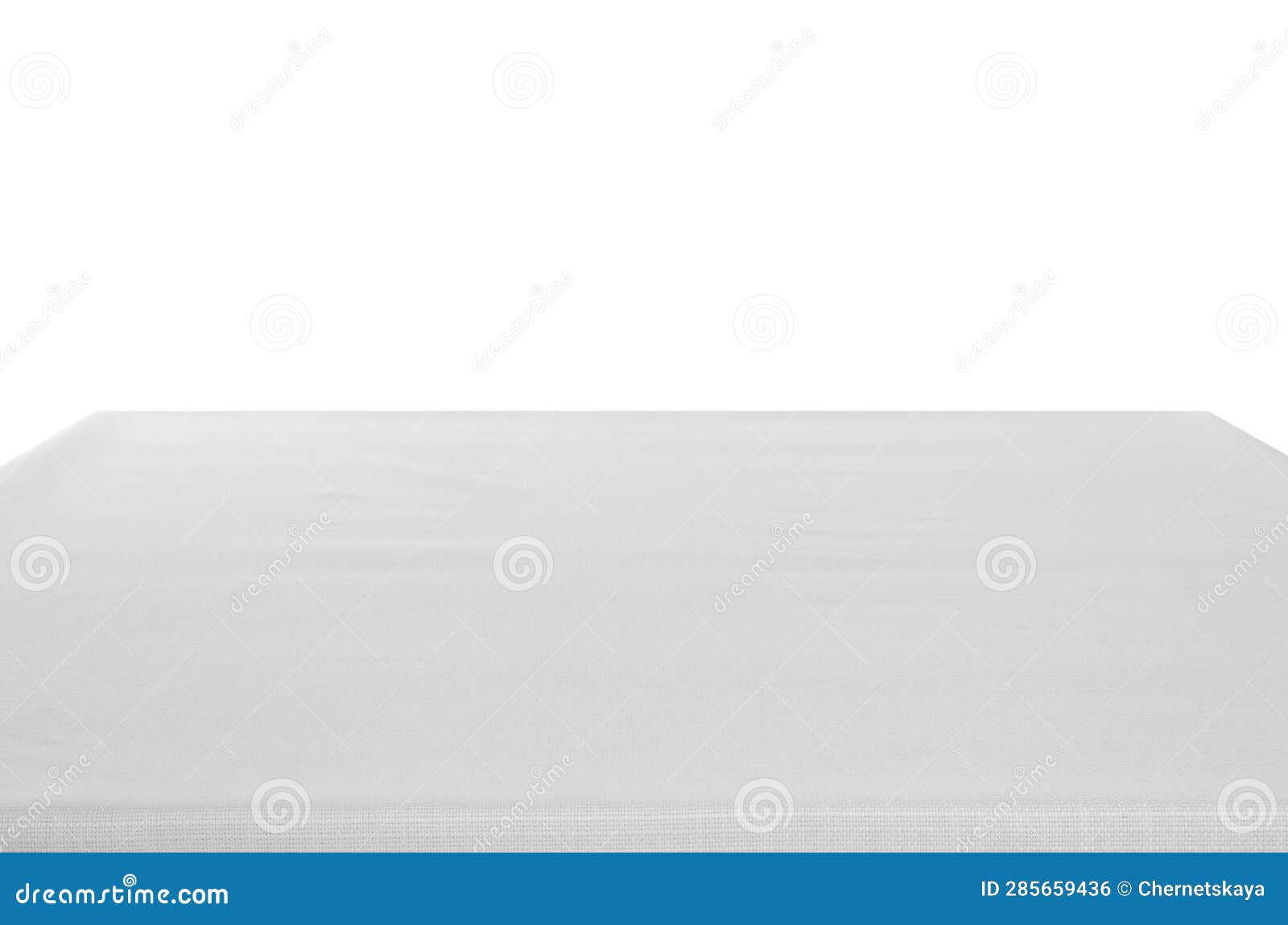 Table with White Tablecloth Isolated on White Stock Photo - Image of ...