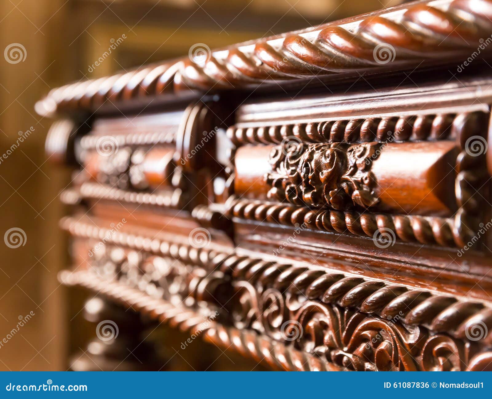 Table with wood engraving stock photo. Image of classical - 61087836