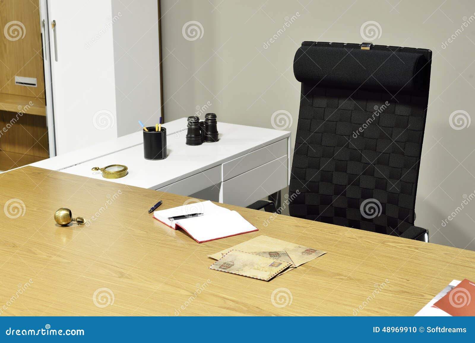 Table Work in Empty Office Room Stock Photo - Image of conversation ...
