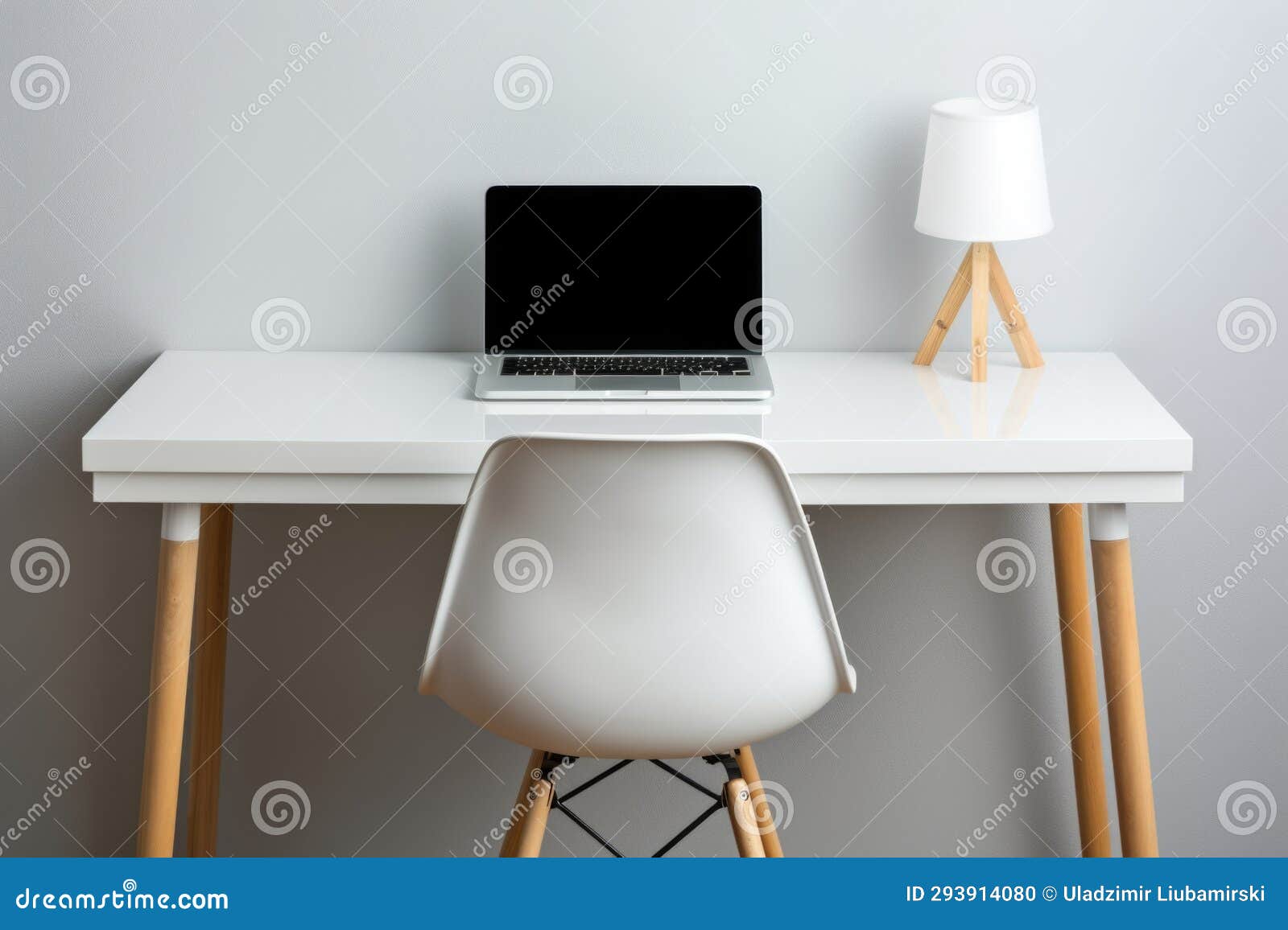 Table for Working at a Computer. Workplace at Home.Desk with Laptop ...