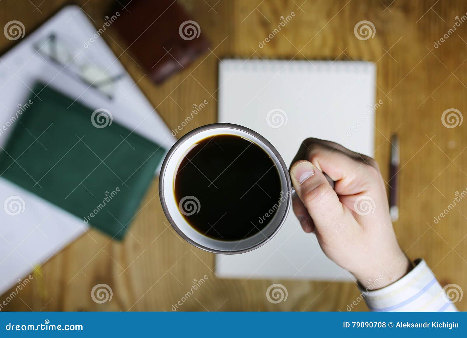 Table Write Hand Office View Stock Photo - Image of closeup, letter ...