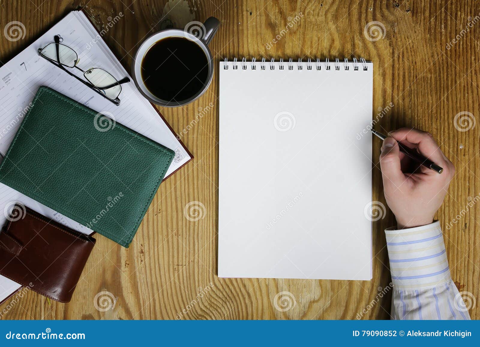 Table Write Hand Office View Stock Photo - Image of education, meeting ...