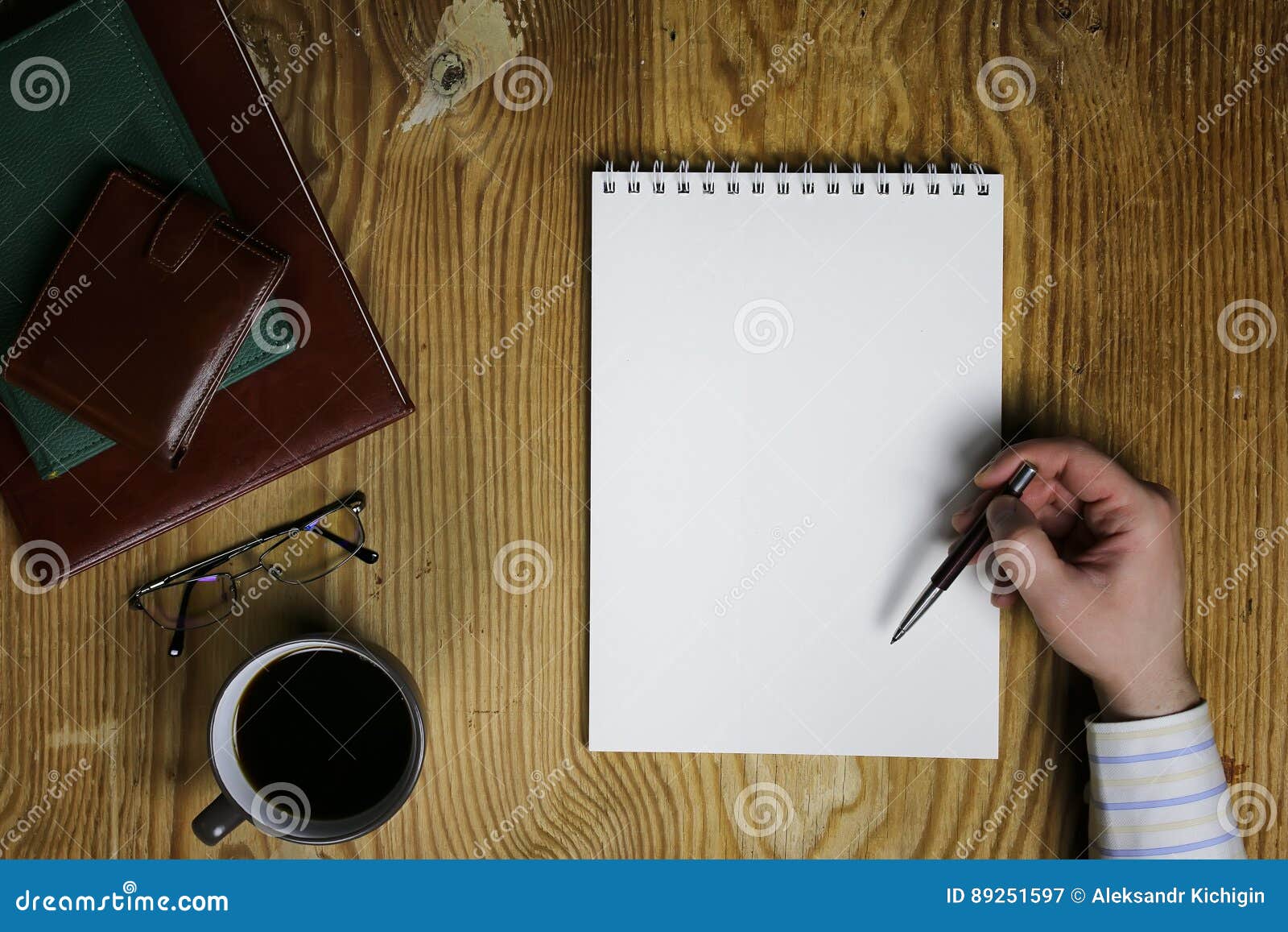 Table Write Hand Office View Stock Image - Image of office, person ...