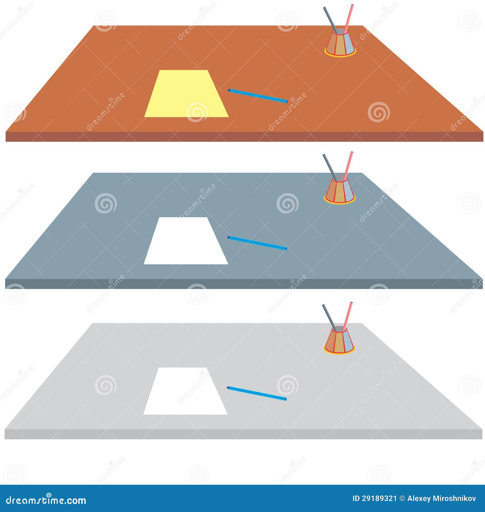Table for writing stock vector. Illustration of write - 29189321