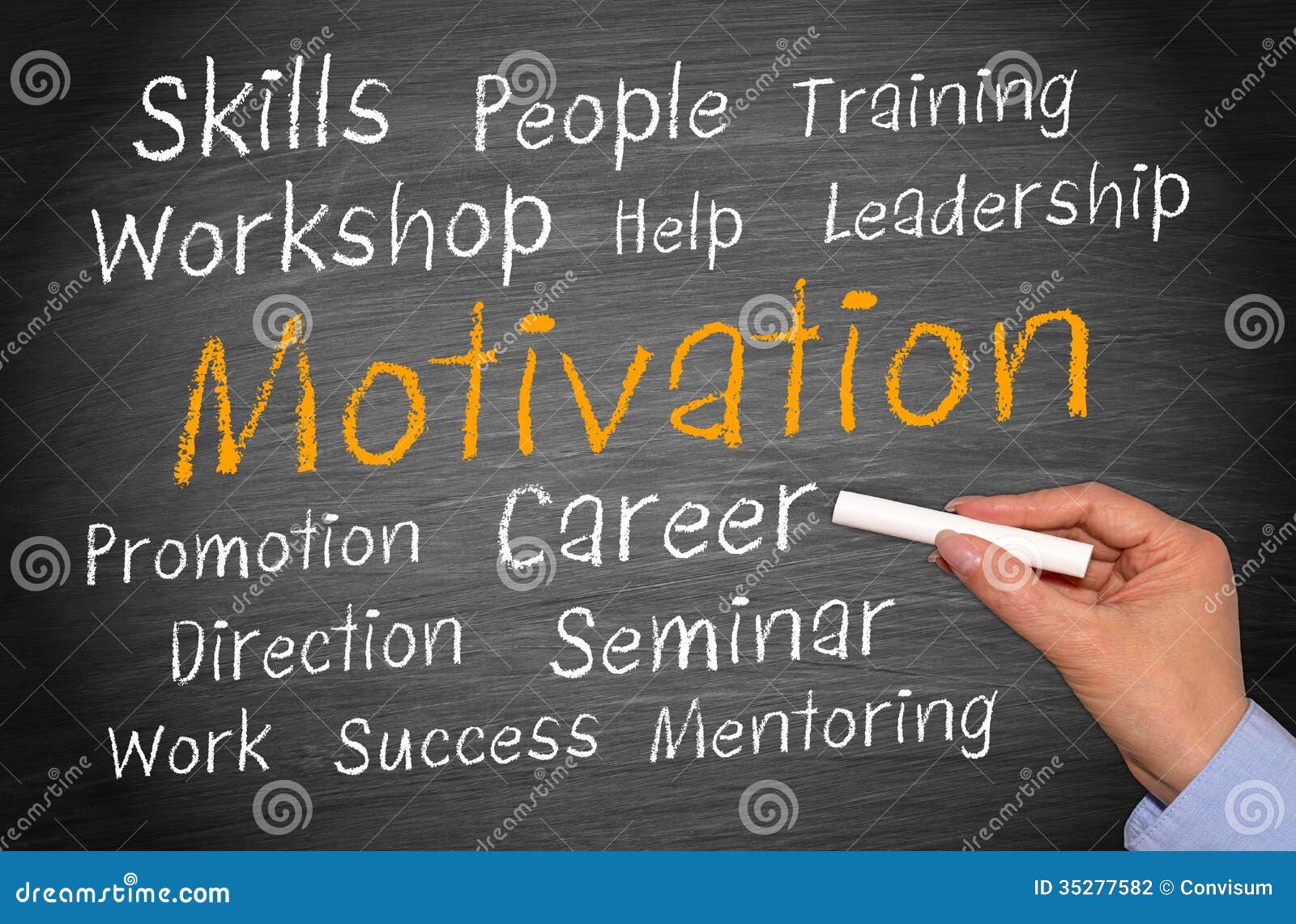 Tableau Avec Des Mots De Motivation Photo stock - Image du promotion ...