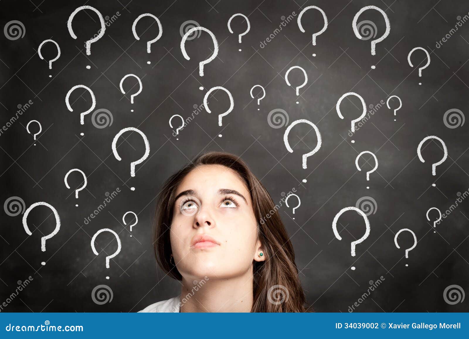 Tableau Avec Des Symboles D'interrogation Photo stock - Image du ...