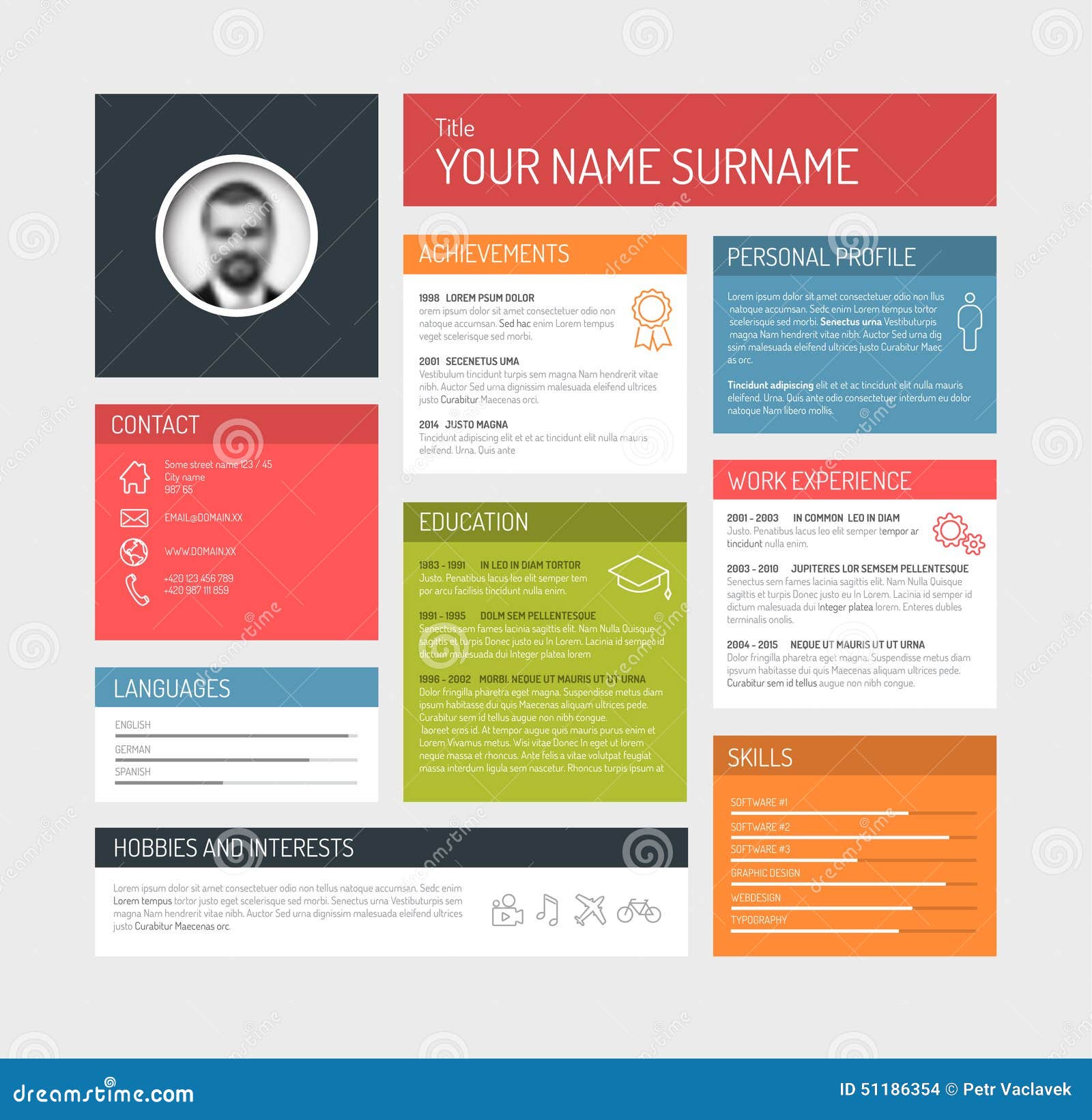 Tableau De Bord De Calibre De Cv/résumé Illustration de Vecteur ...