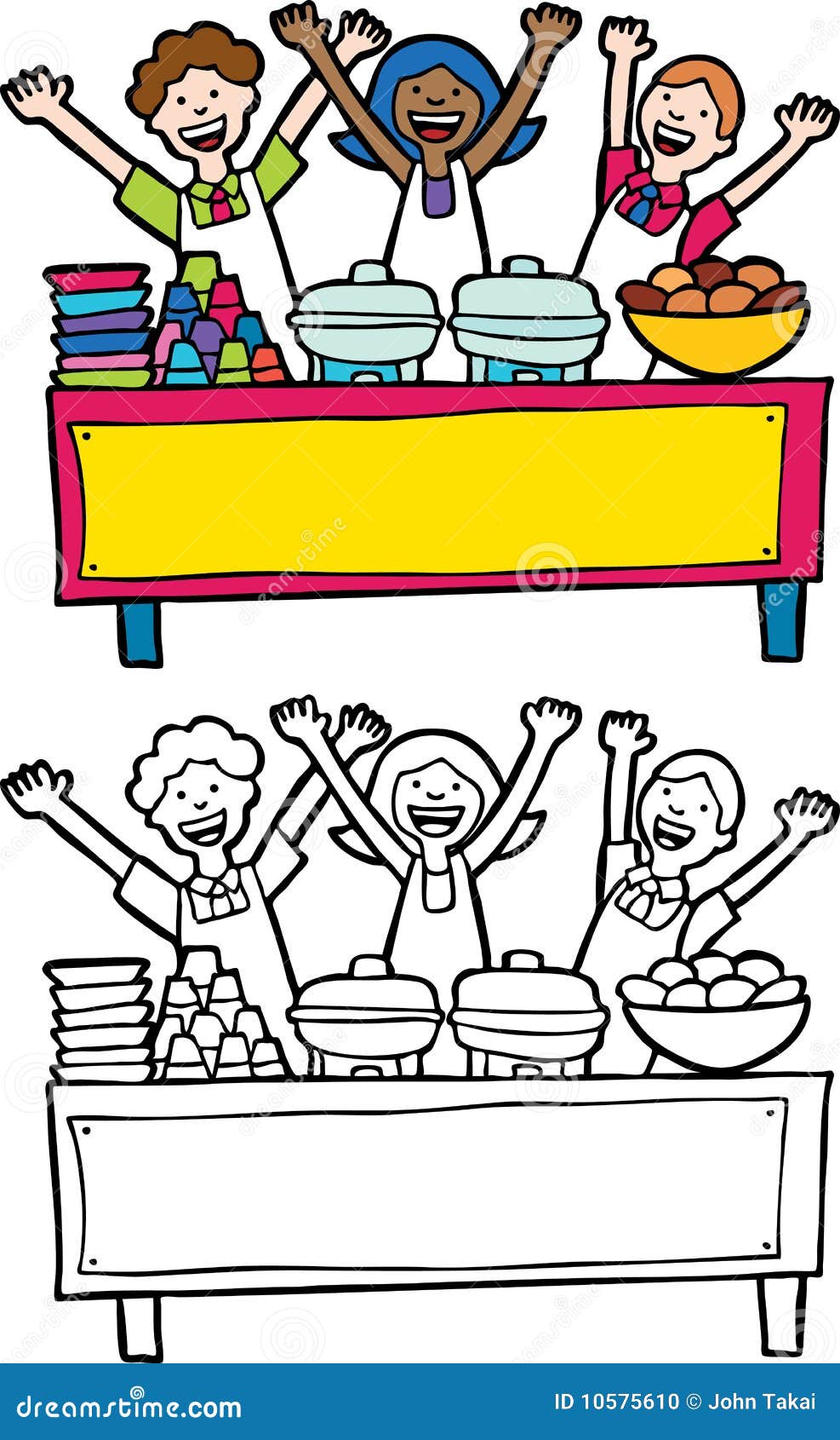 Tableau de buffet illustration de vecteur. Illustration du dessin ...