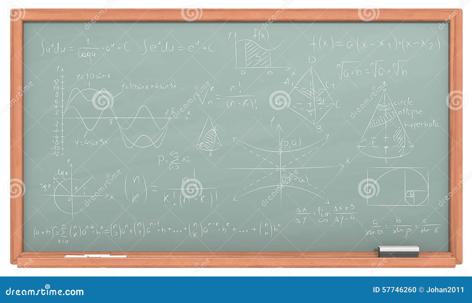 Tableau de maths illustration stock. Illustration du objet - 57746260