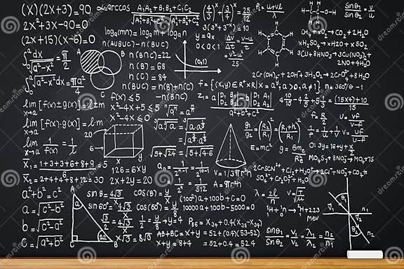 Tableau Noir Avec La Formule De Maths Illustration Stock - Illustration ...