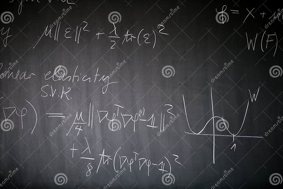 Tableau Noir Avec La Leçon De Maths Photo stock - Image du maths, noir ...
