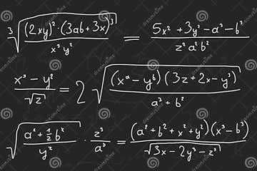 Tableau noir mathématique illustration stock. Illustration du algèbre ...