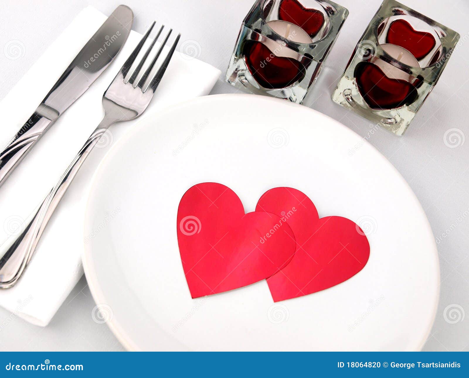 Tableau Pour Le Repas Romantique Photo stock - Image du fête, assiette ...
