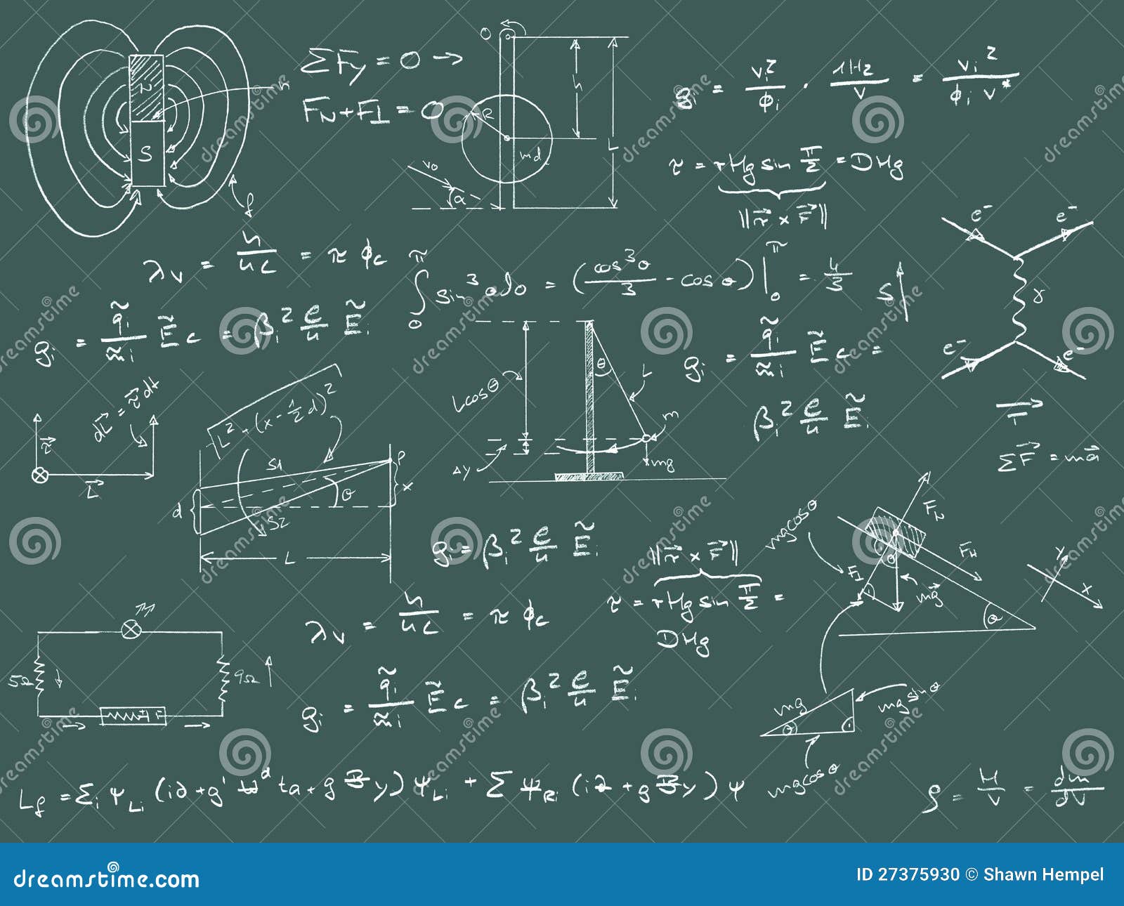 Tableaux Et Formules De Physique Illustration Stock - Illustration du ...
