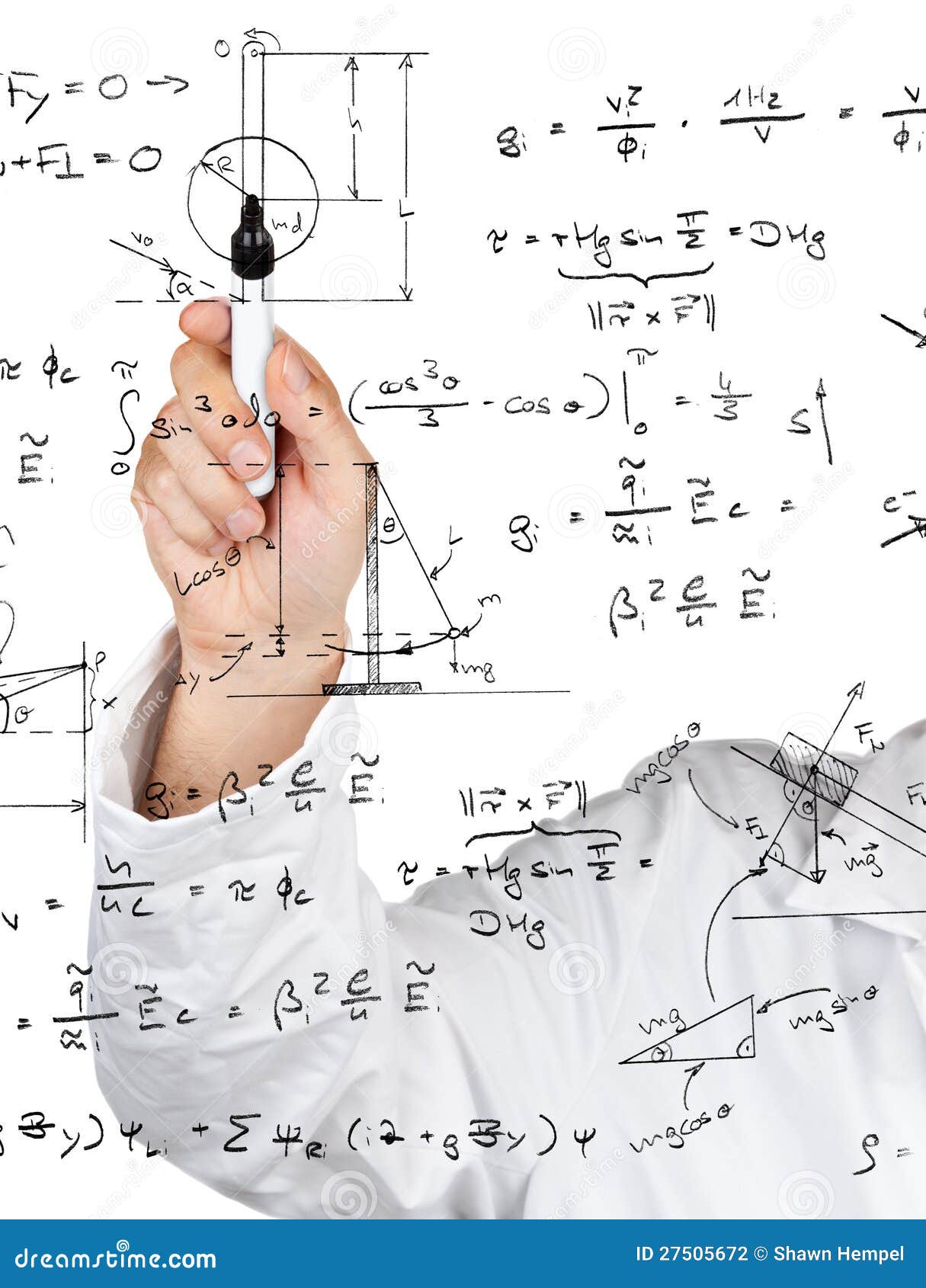 Tableaux Et Formules De Physique Photo stock - Image du université ...
