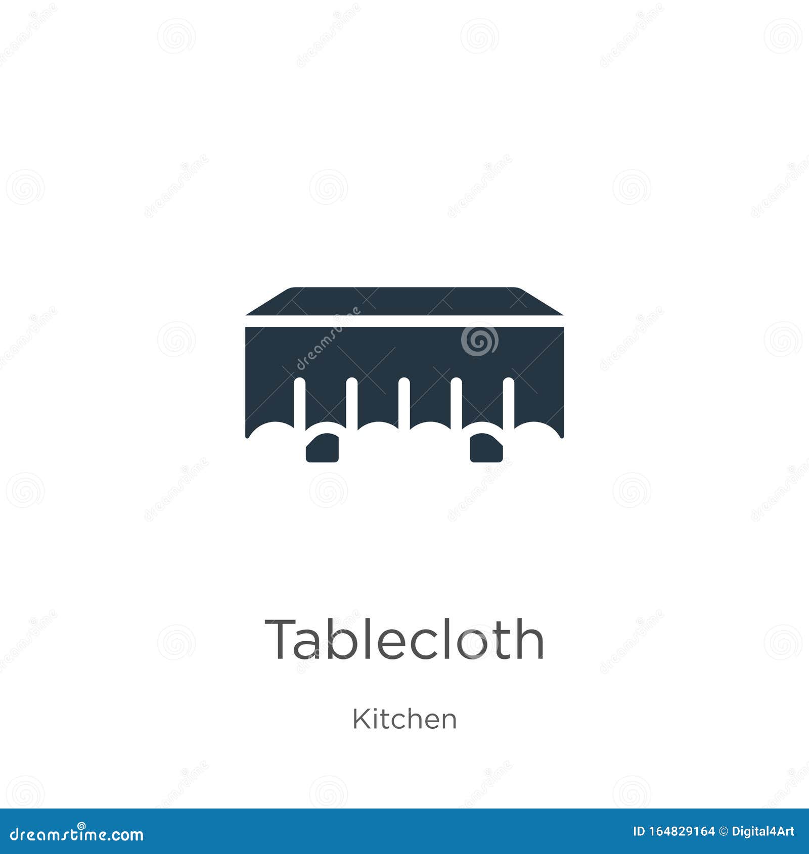 Tablecloth Icon Vector. Trendy Flat Tablecloth Icon from Kitchen ...