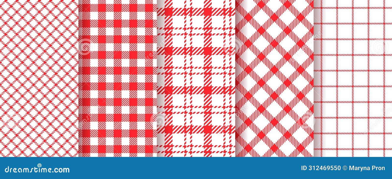Tablecloth Red Seamless Pattern. Tartan Plaid Backgrounds. Vector ...