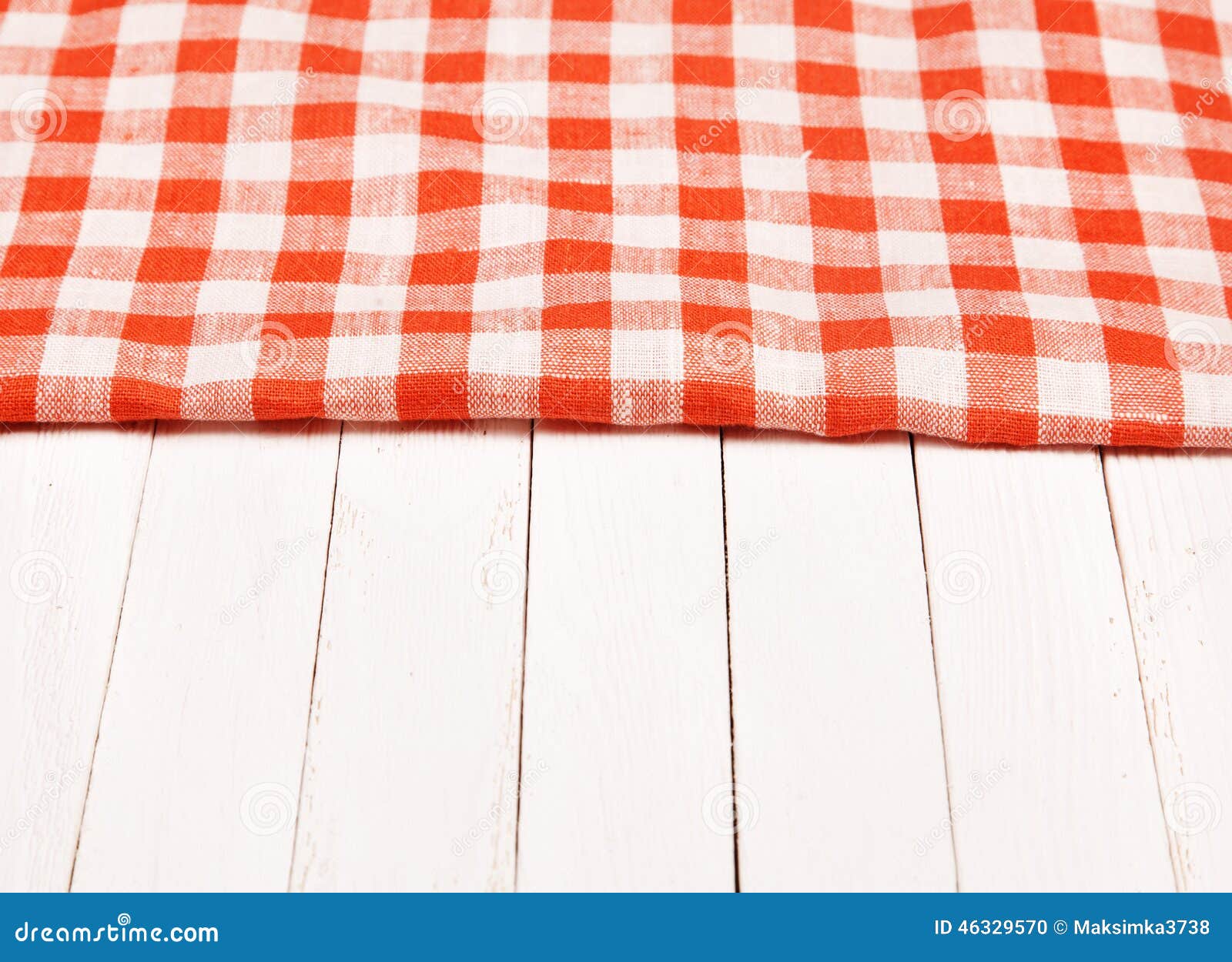 Tablecloth Red and White Checkered Wavy on Board Stock Photo - Image of ...
